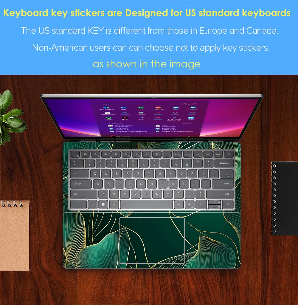 HP Laptop Sticker Green Leaf Design Personalized Gift Vinyl Sticker for ...