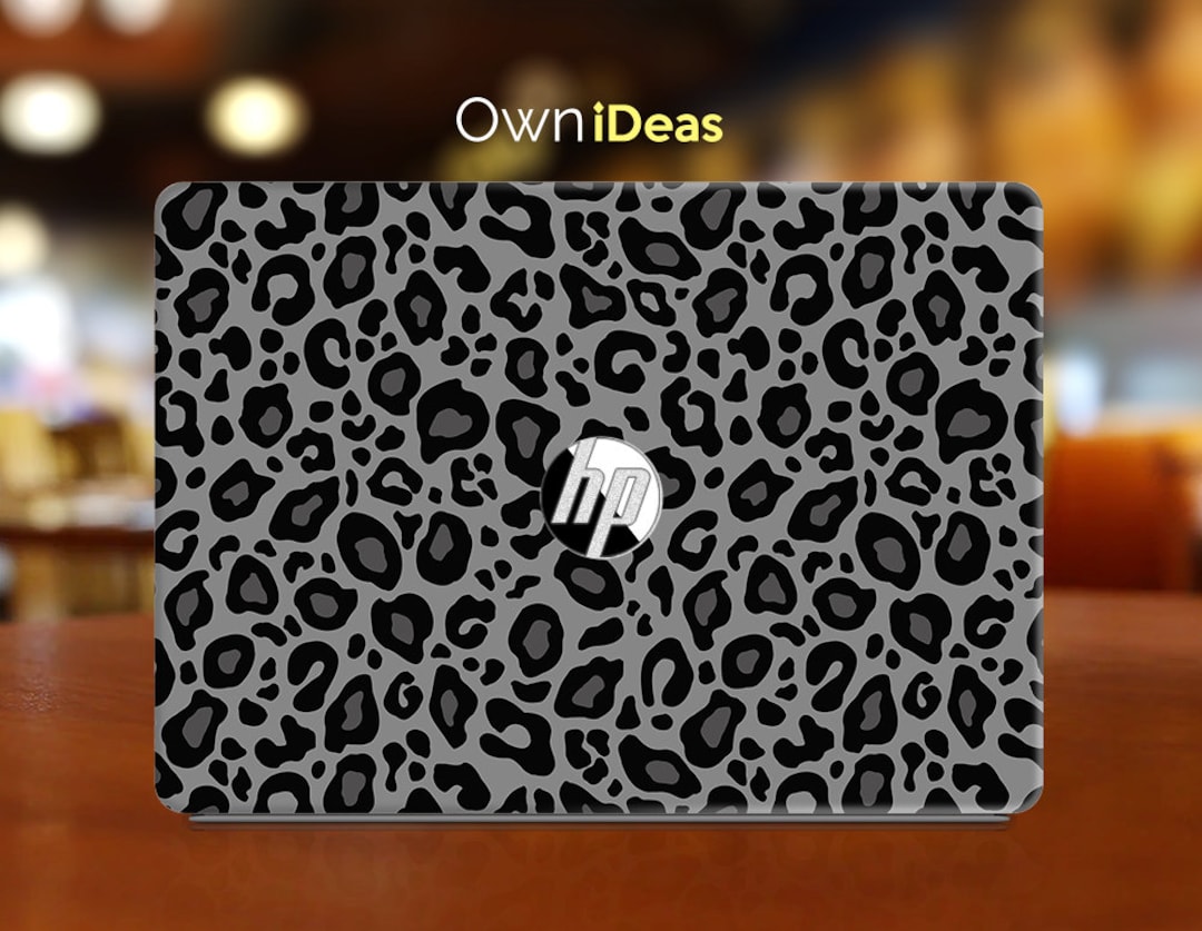 Hp Custom Photo Laptop Skin Black Leopard Print Design Anniversary ...