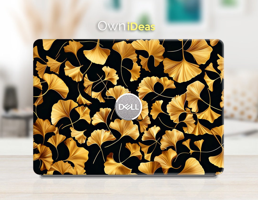 Dell Computer 2-in-1 Laptop Sticker Dark Aesthetic Leaf Design ...