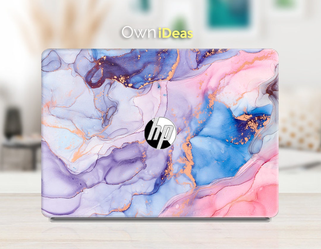 Hp Pavilion Laptop Skin Colorful Gold Edge Marble Texture Decal ...