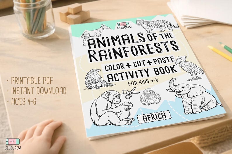 Animals of the Rainforests, Learning Binder and Cut and Paste, Rainforest Animals, Kindergarten ...