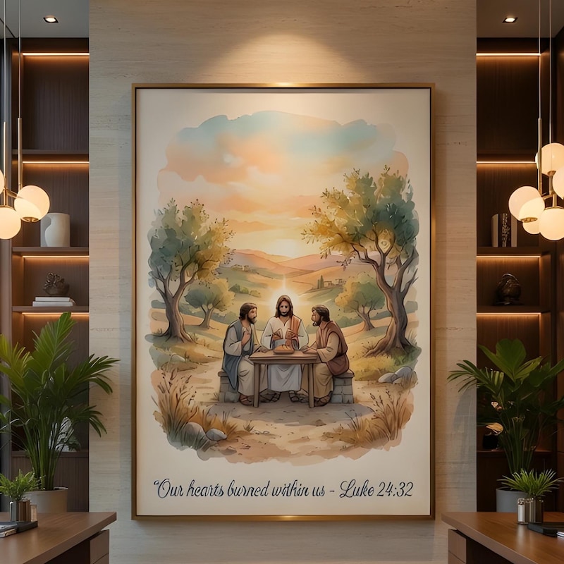 Road to Emmaus Catholic Art - Etsy