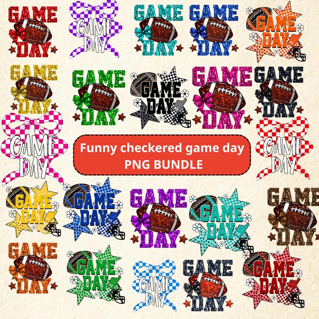 Game Day Football PNG Bundle, Touchdown Season Design, Football Team ...