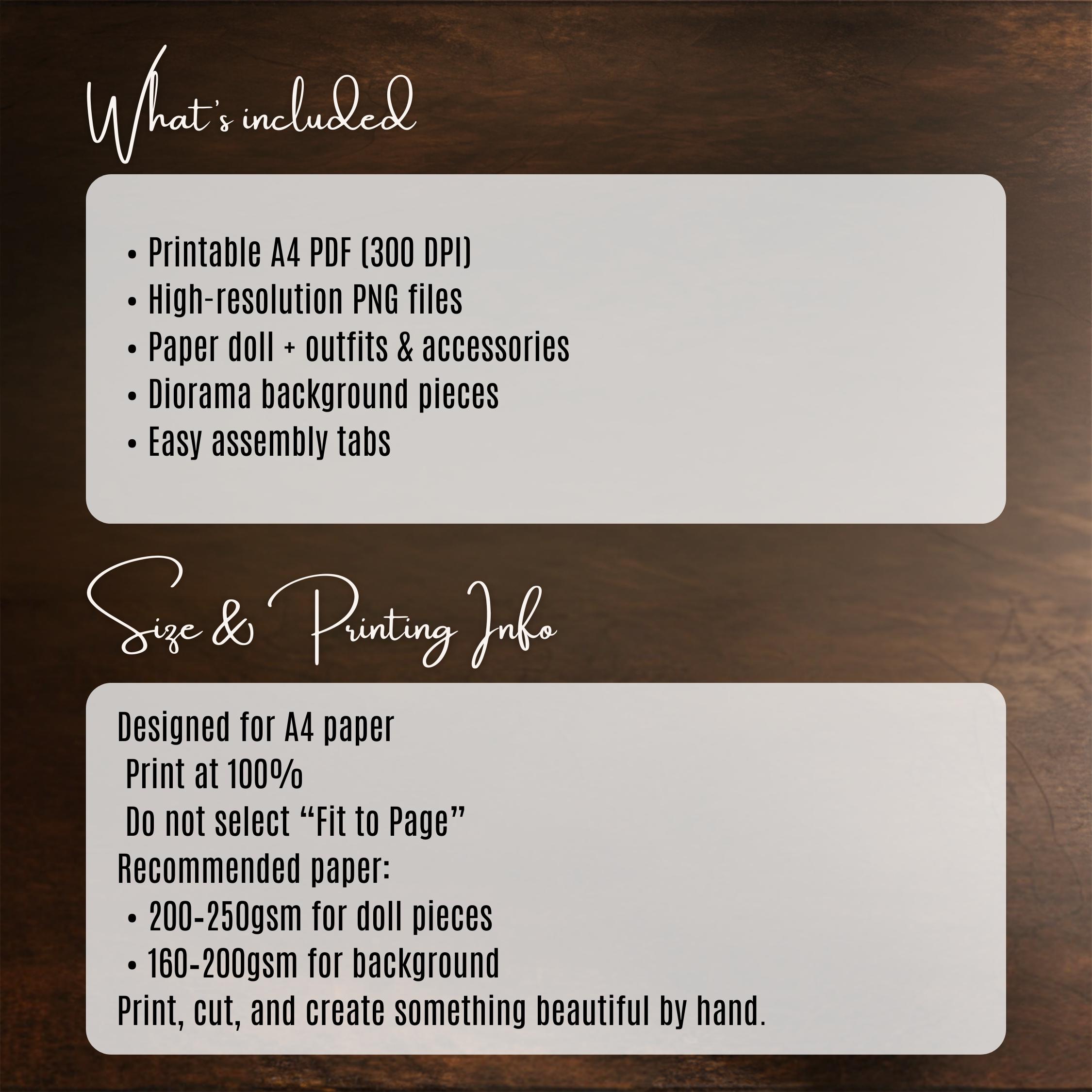 Girl With a Pearl Earring Paper Doll – Art Diorama Mini Book (PDF & PNG ...