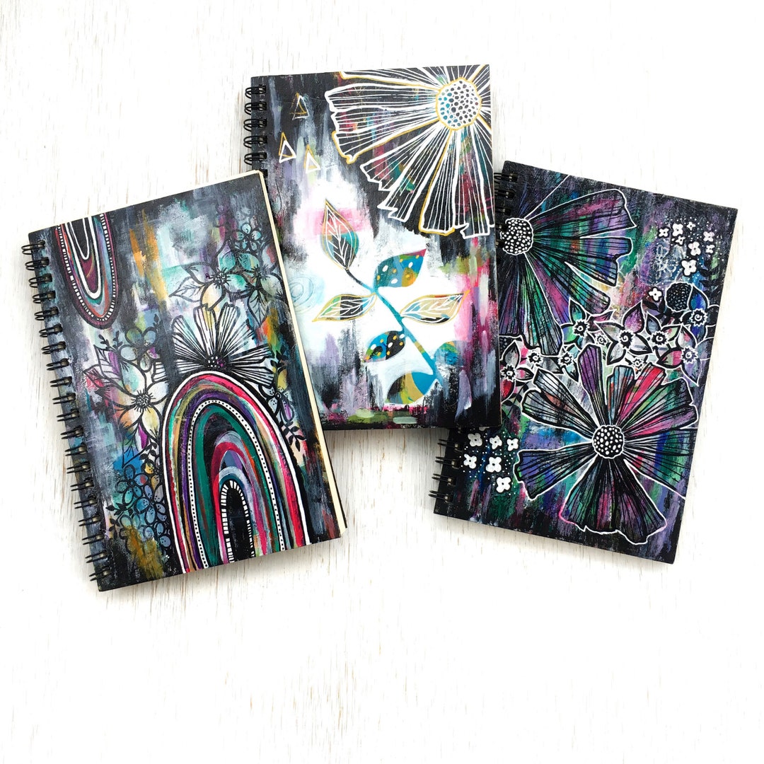 Hand-painted Botanical Journal | Flower Journal | Painted Journal ...