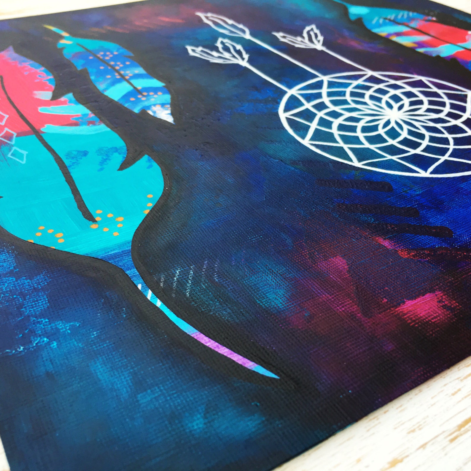 Feather Painting Native American Painting Original Painting | Etsy