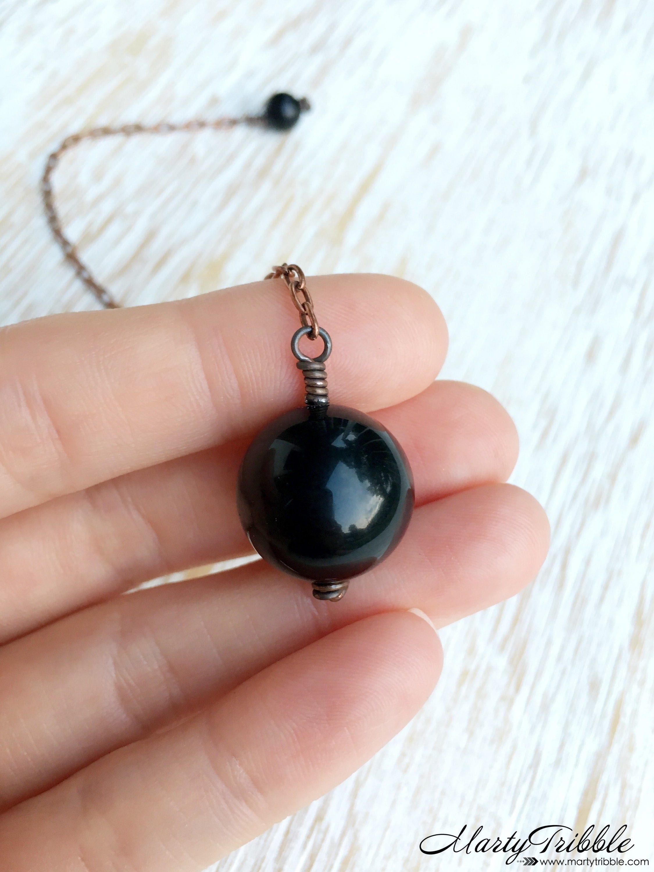 Crystal Pendulum Obsidian Pendulum Dowsing Pendulum Copper | Etsy