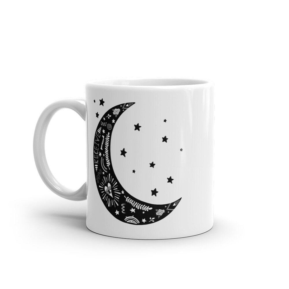 Moon Mug Crescent Moon Coffee Cup Celestial Coffee Mug - Etsy
