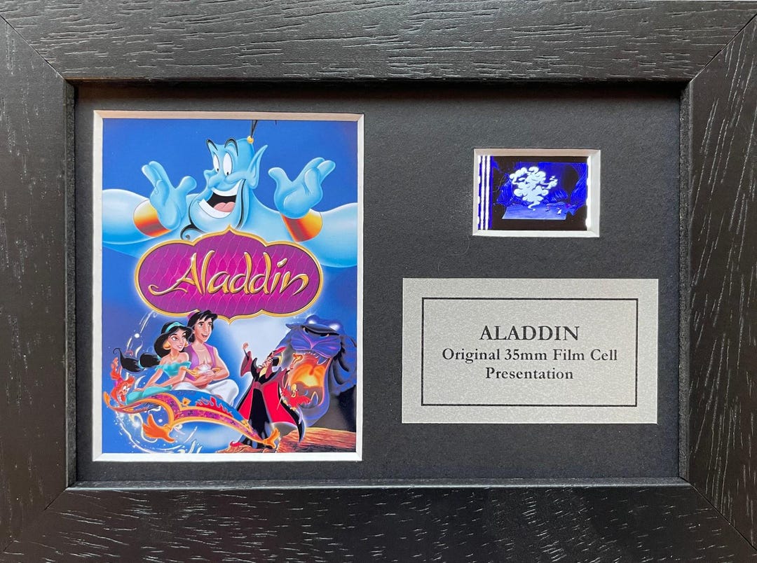 Aladdin of 1992 Original Mini 35mm Film Cell Set Within Quality Wood ...
