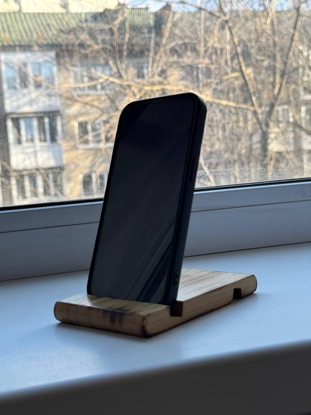 Handmade Wooden Phone Stand – Natural Wood Smartphone Holder - Etsy