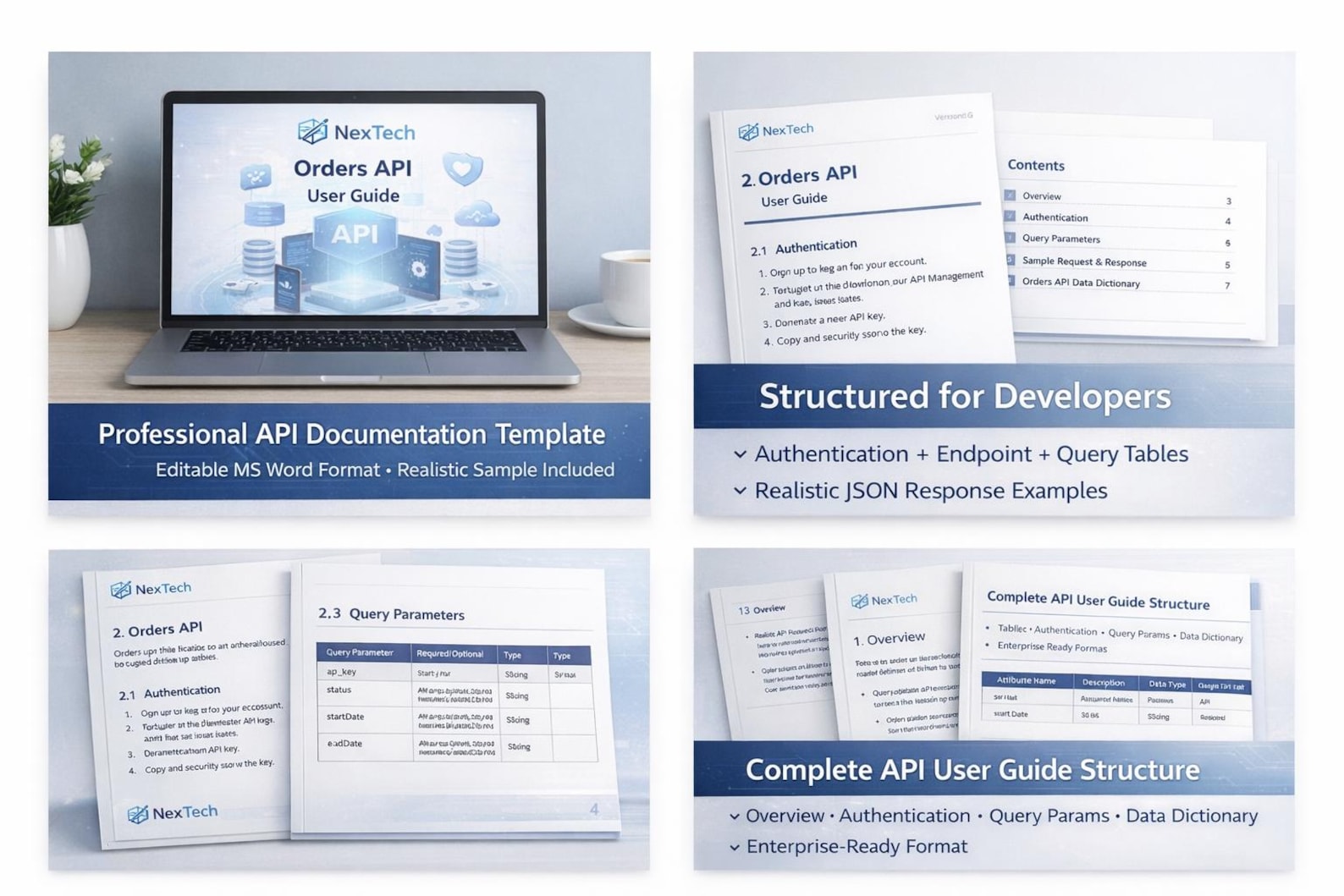 API Documentation Template | Editable User Guide (MS Word) (digital ...