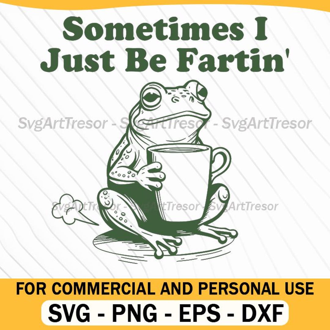 Funny Farting Frog Coffee Mug Silly Amphibian Svg Png Eps - Etsy