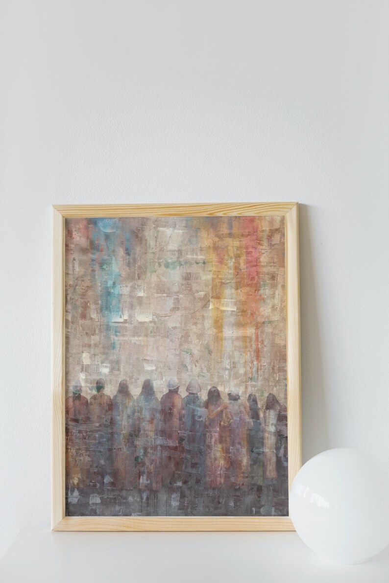 Jerusalem Western Wall Art Print Instant Download, Contemporary Digital ...