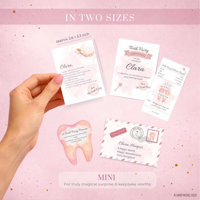 Tooth Fairy Letter Bundle for Girls | Personalised First or Any Lost ...