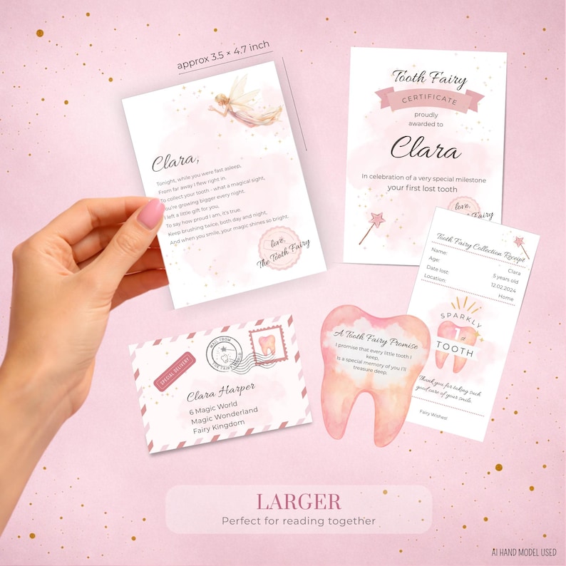 Tooth Fairy Letter Bundle for Girls | Personalised First or Any Lost ...