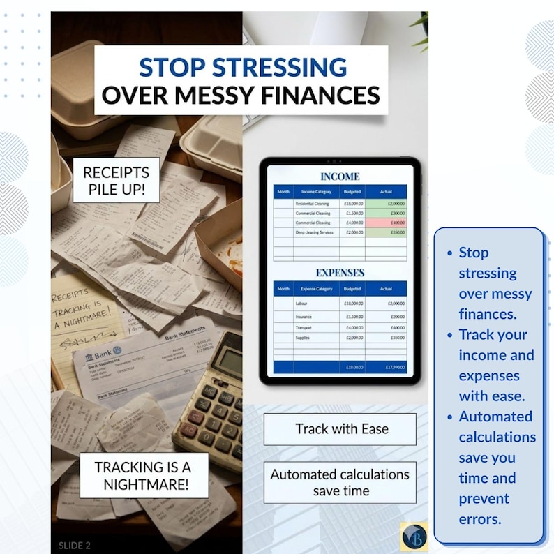 Cleaning Business P&L Tracker, Google Sheets and Canva Template ...
