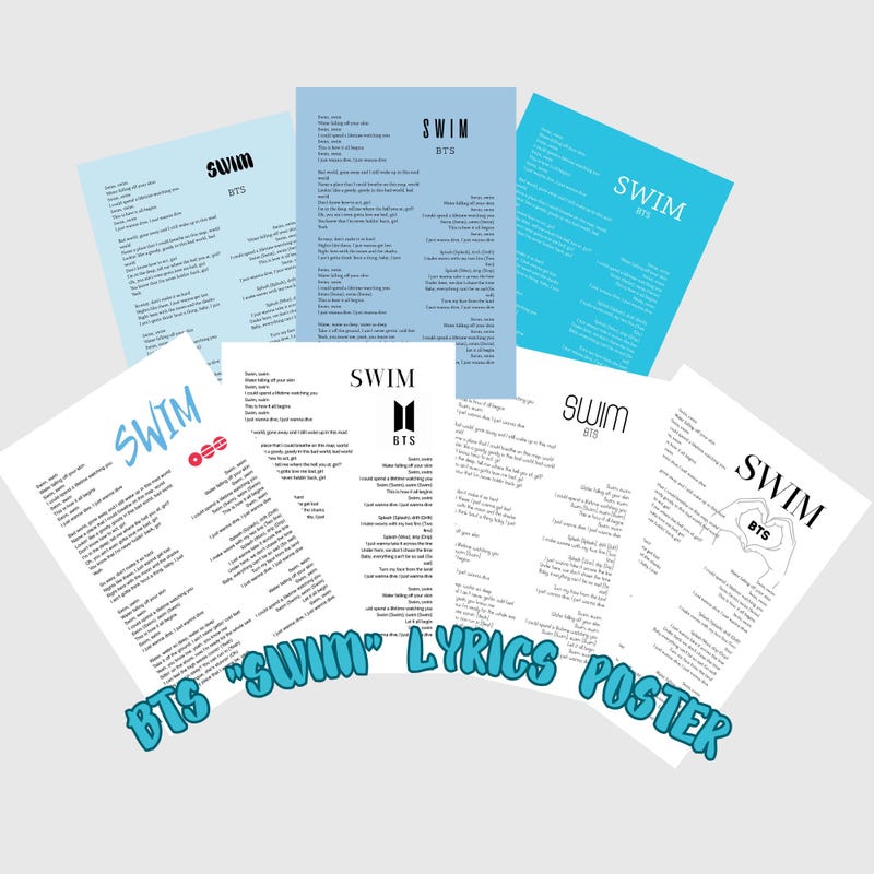 Bts Posters Lyrics - Etsy