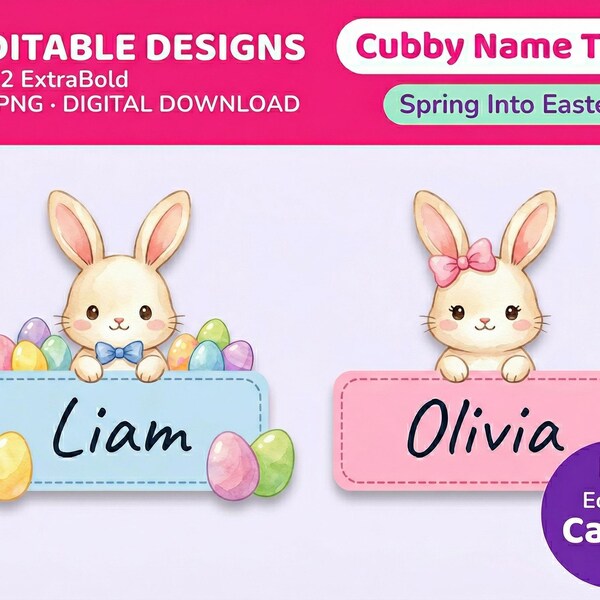Cubby Tags Spring - Etsy