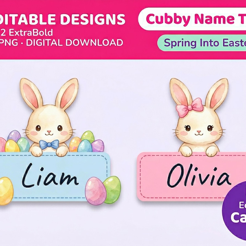 Cubby Tags Spring - Etsy