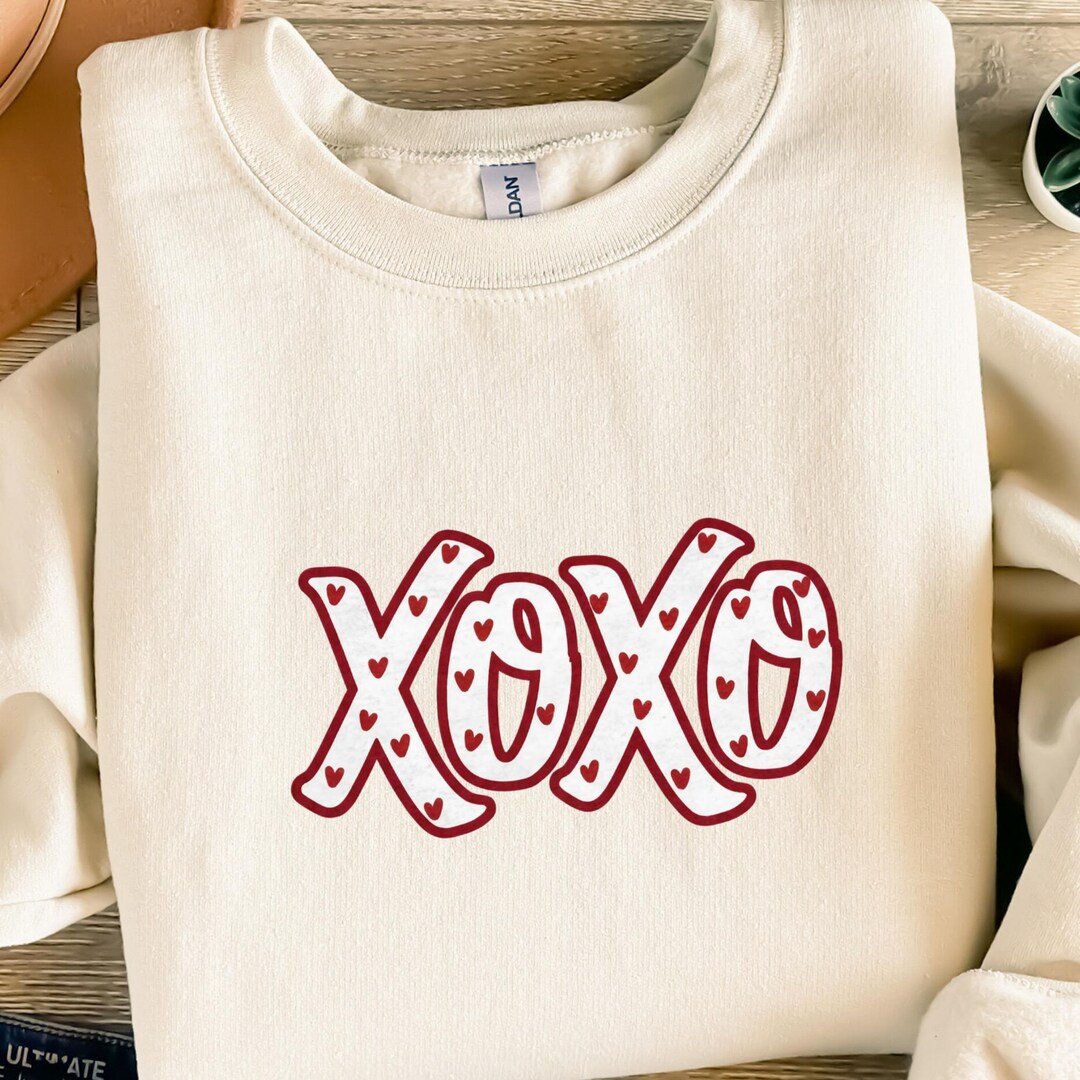 XOXO SVG PNG, Valentine's Day Hearts Kisses Digital File, Love Quote ...
