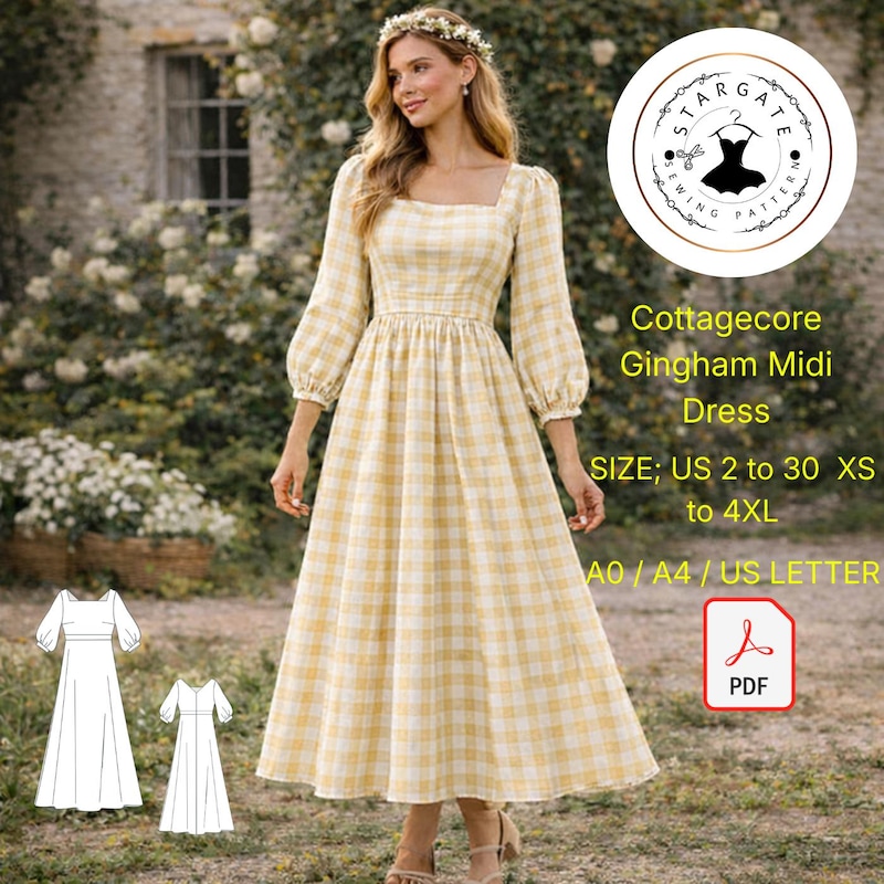 Gingham Country Dress - Etsy