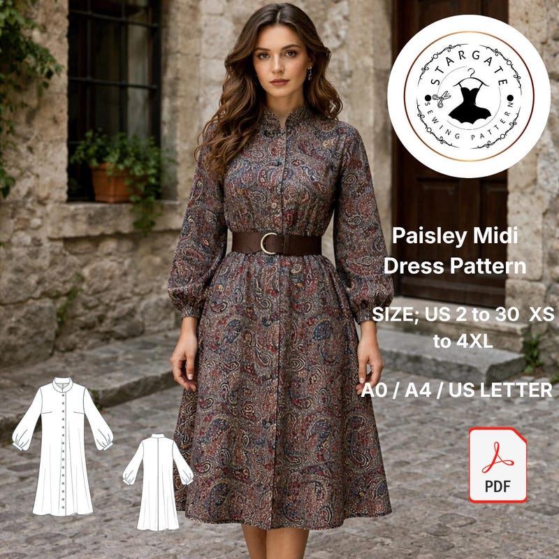 Paisley Modest Dress - Etsy