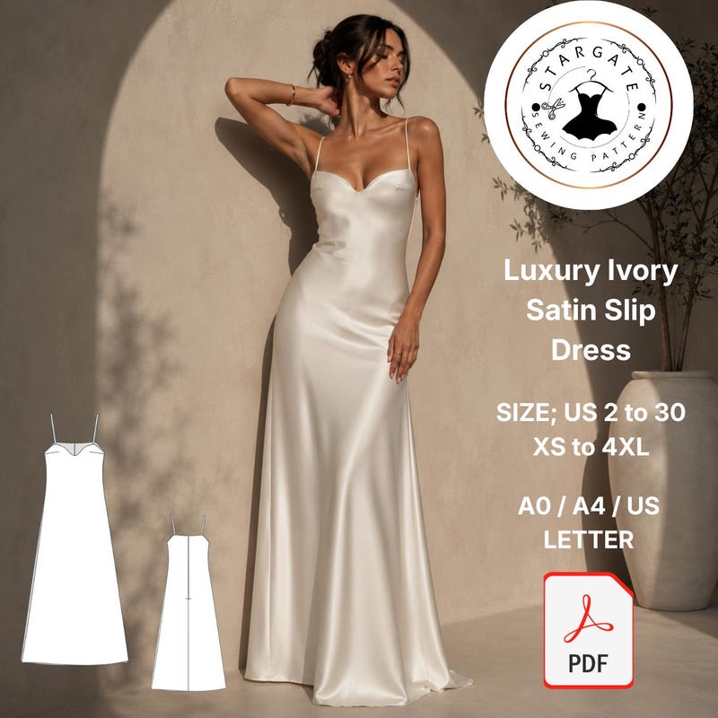 Ivory Halter Satin Dress - Etsy