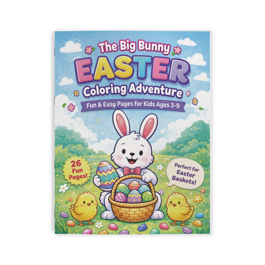 Big Bunny Easter Coloring Book: Fun Pages for Kids Ages 3-9 - Etsy