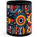 Ankara African Print 11oz Black Ceramic Coffee Mug Afrocentric Coffee ...