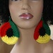 Large Crochet Earrings-rasta - Etsy