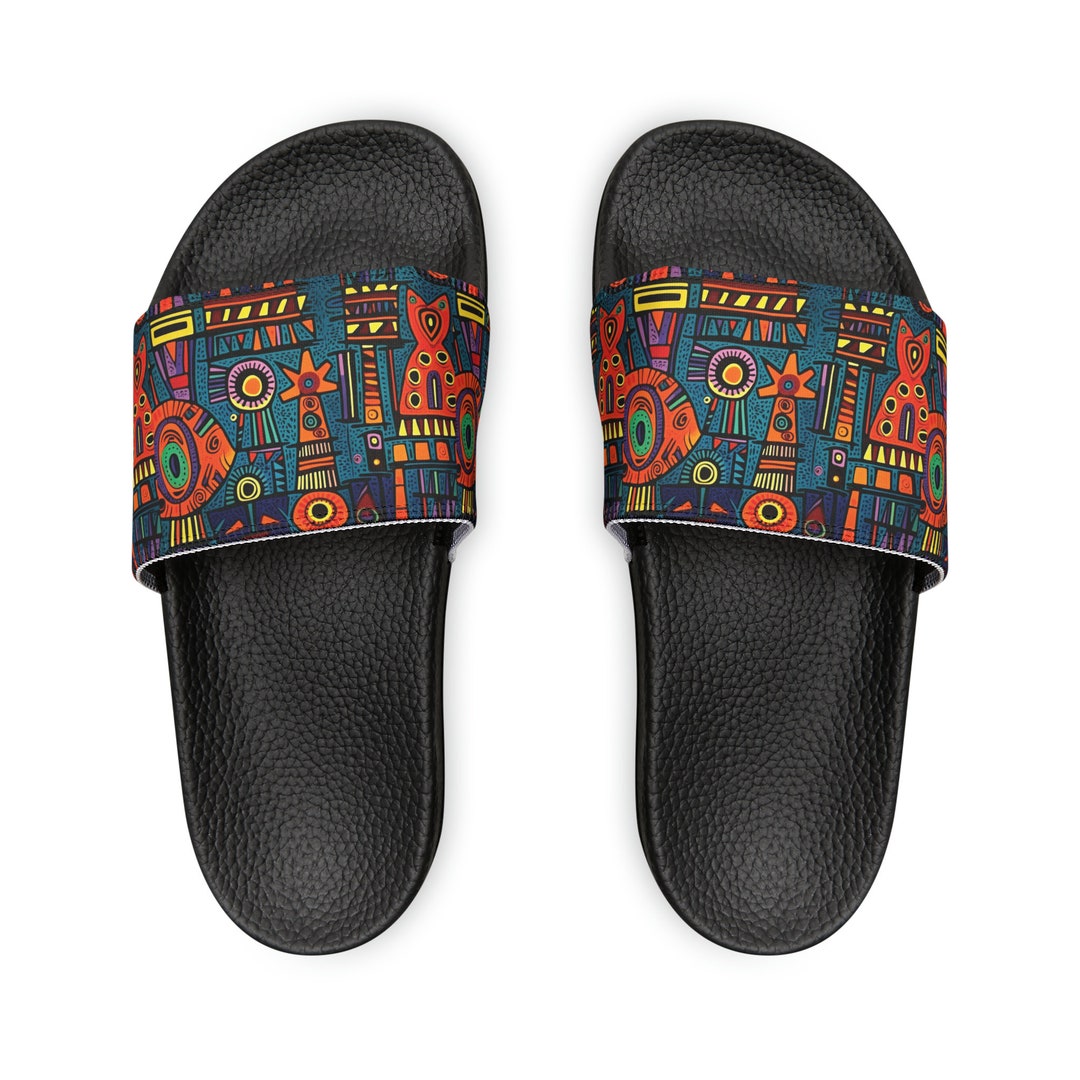 Mens Ankara African Print Slide Sandals - Etsy