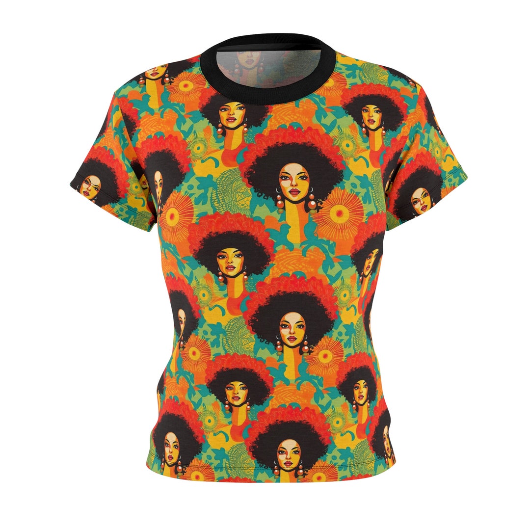 Womens Afro Ladies Afrocentric All Over Print Shirt, Afrocentric Tee - Etsy