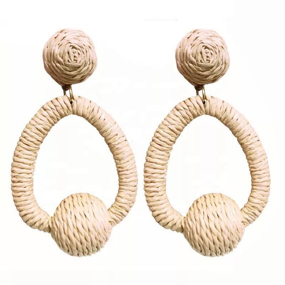 Rattan Ball Hoops - Etsy