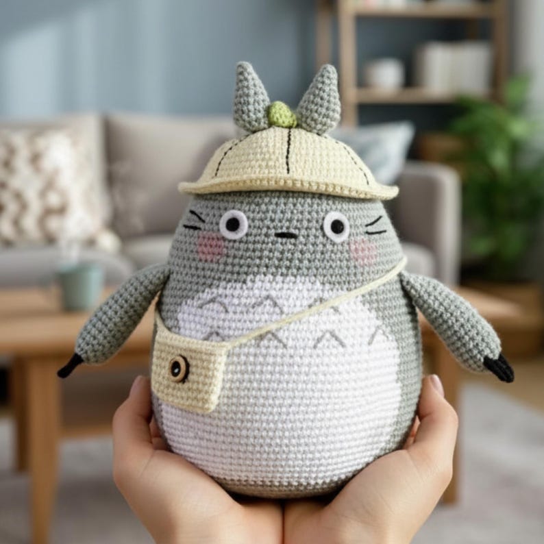 Totoro Crochet Pattern PDF, Amigurumi Forest Spirit Plush Tutorial ...