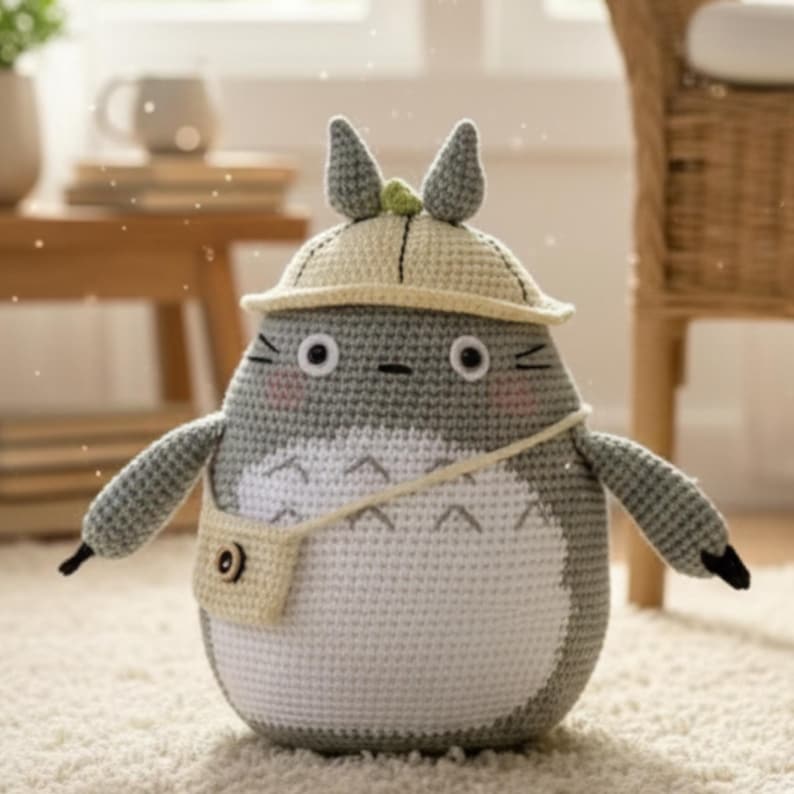 Totoro Crochet Pattern PDF, Amigurumi Forest Spirit Plush Tutorial ...