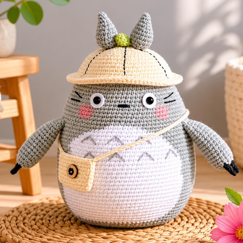Totoro Crochet Pattern PDF, Amigurumi Forest Spirit Plush Tutorial ...