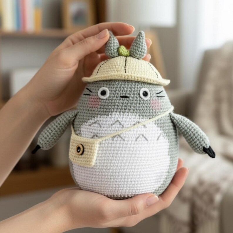 Totoro Crochet Pattern PDF, Amigurumi Forest Spirit Plush Tutorial ...