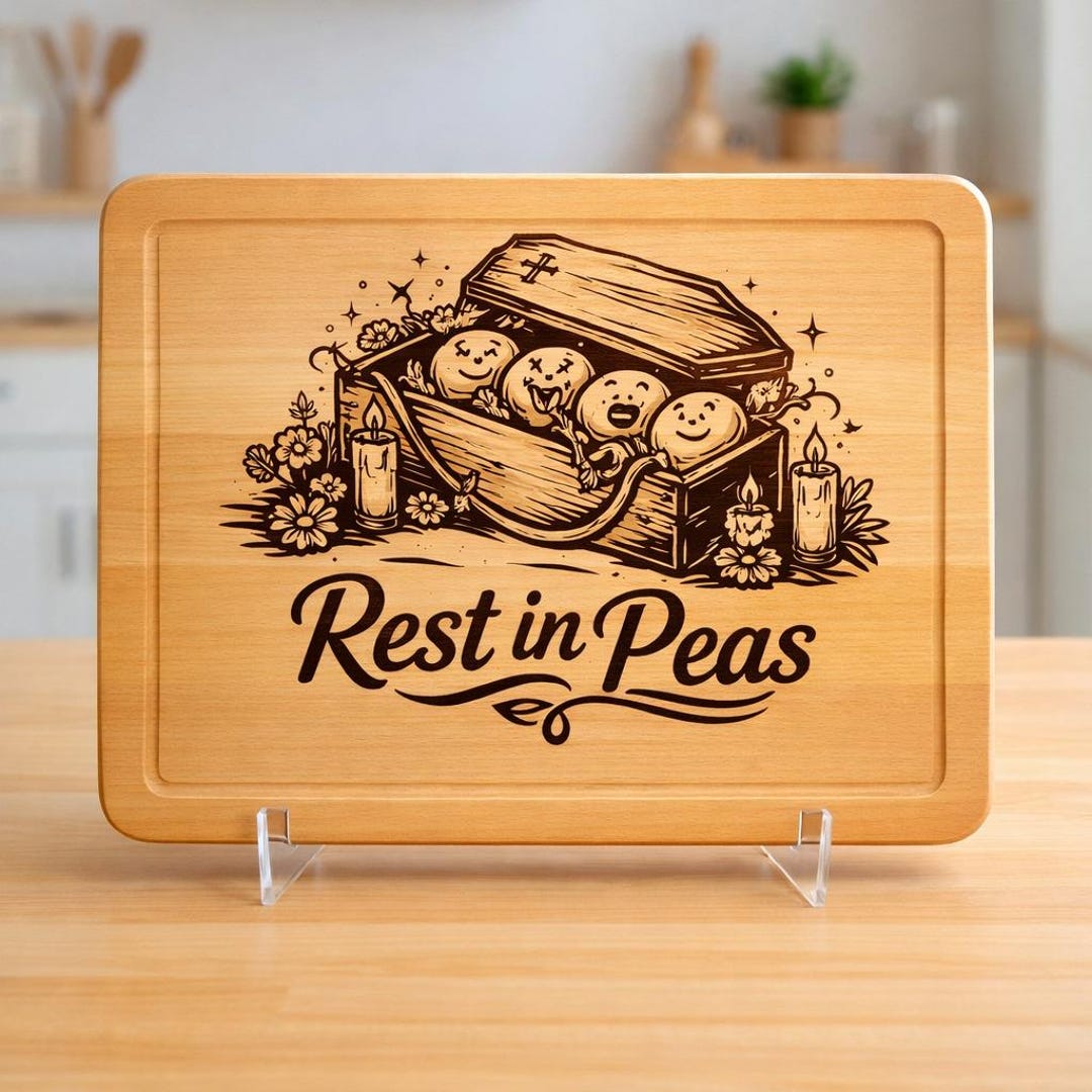 Rest in Peas SVG | Funny Kitchen SVG | Dark Humor Cutting Board ...