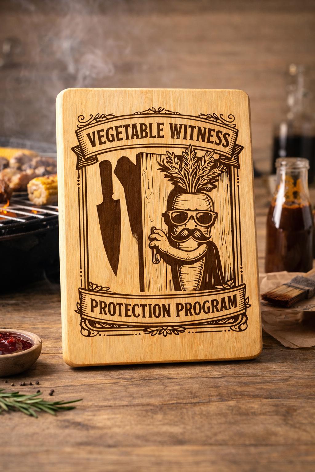 Vegetable Witness Protection Program SVG, Funny Cutting Board Quote ...