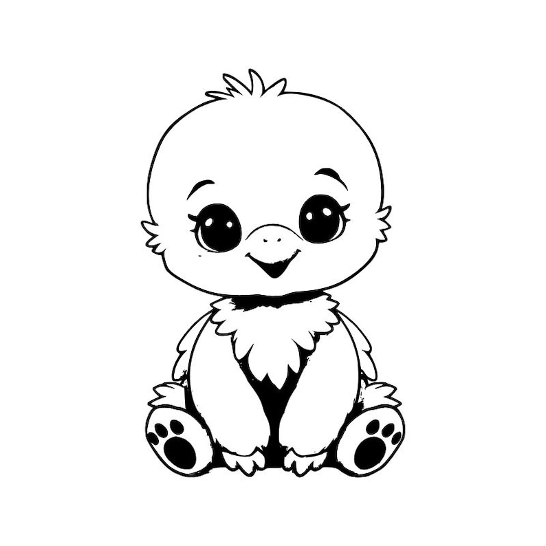 Baby Animal Clipart Bundle PNG SVG | Cute Kawaii Chick, | Nursery ...