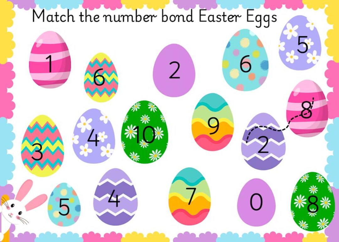 Easter Egg Number Bond Matching Activity - Etsy