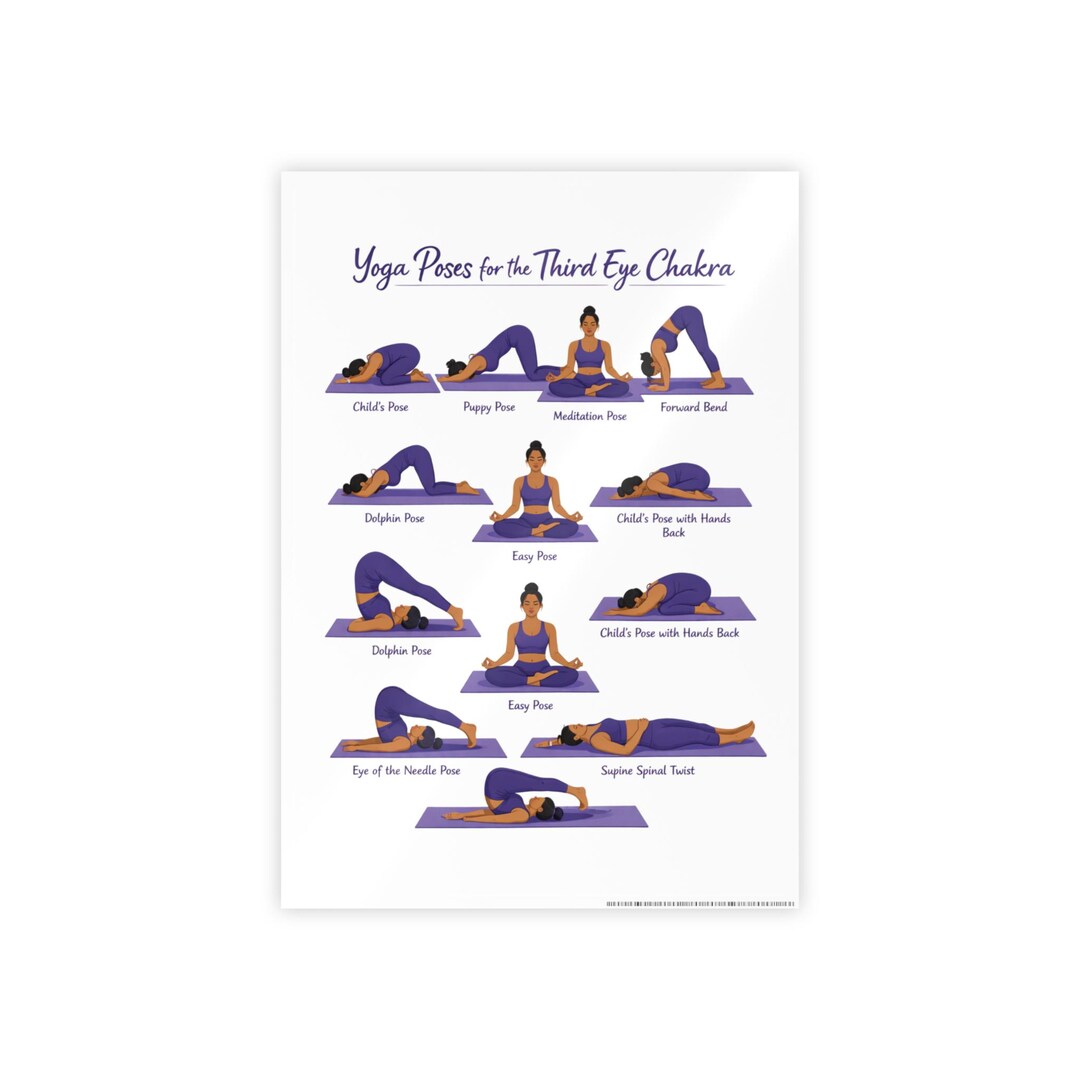 Third Eye Chakra Yoga Poses Poster | Gloss Poster - Etsy