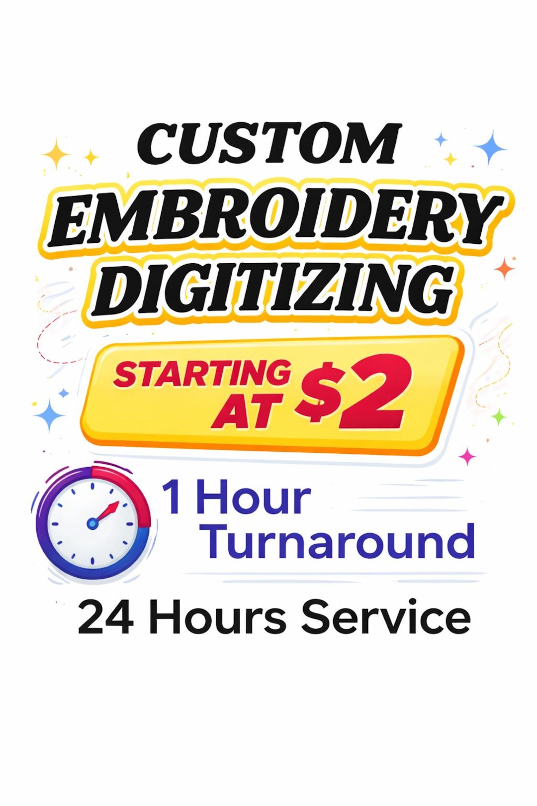 Custom Logo Embroidery Digitizing, DST PES EXP File Conversion - Etsy