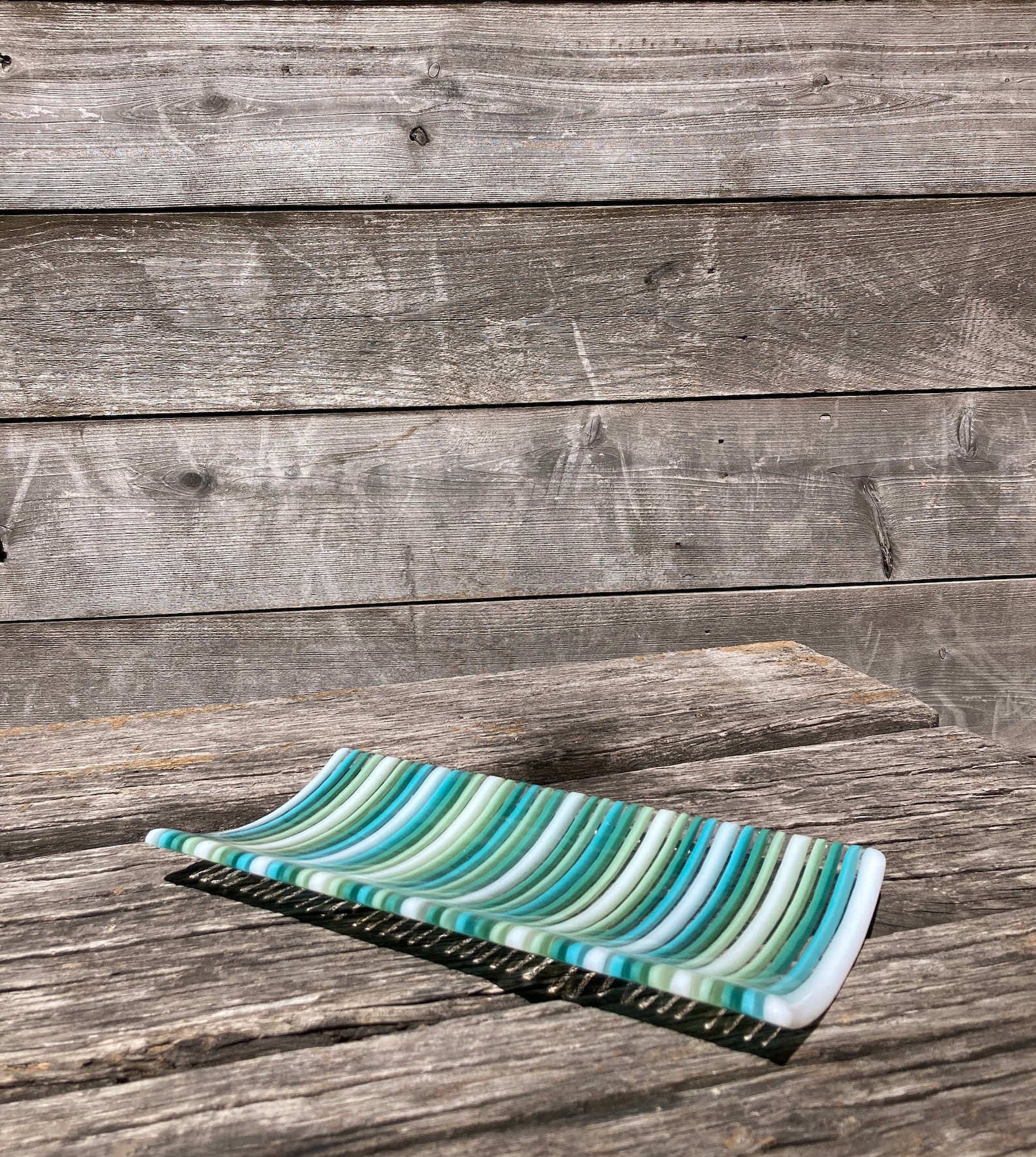 Sea Glass Theme Fused Glass Plate Set - Etsy