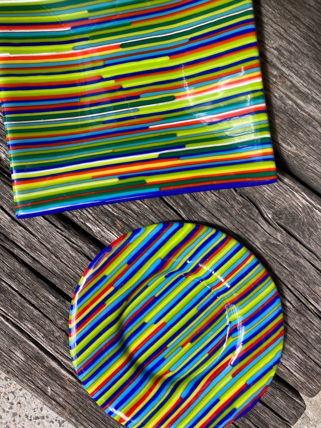Rainbow Theme Plate Set - Etsy