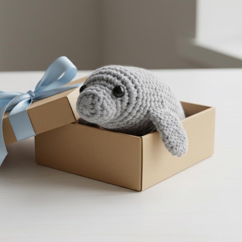 Crochet Manatee Amigurumi Pattern | Chubby Plush Toy (PDF Pattern) - Etsy