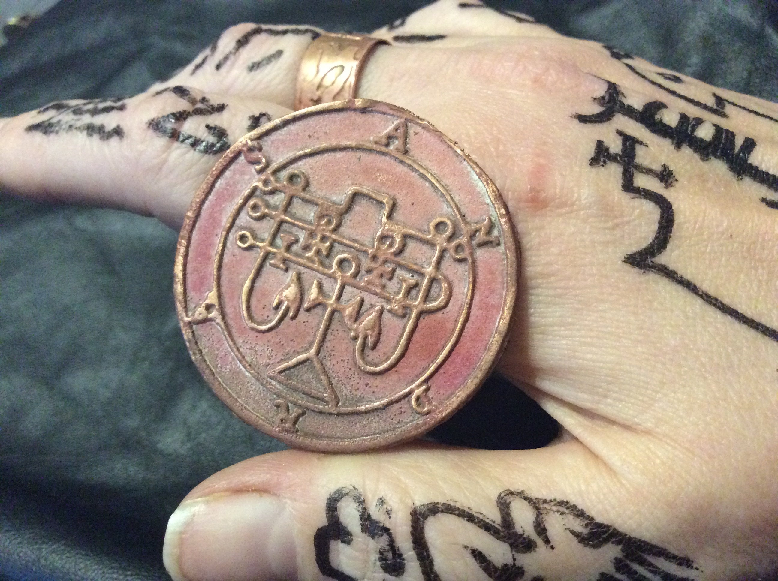 Andras Metal Cast Ars Goetia Demon/ Daemon Seal Magick Occult Talisman ...