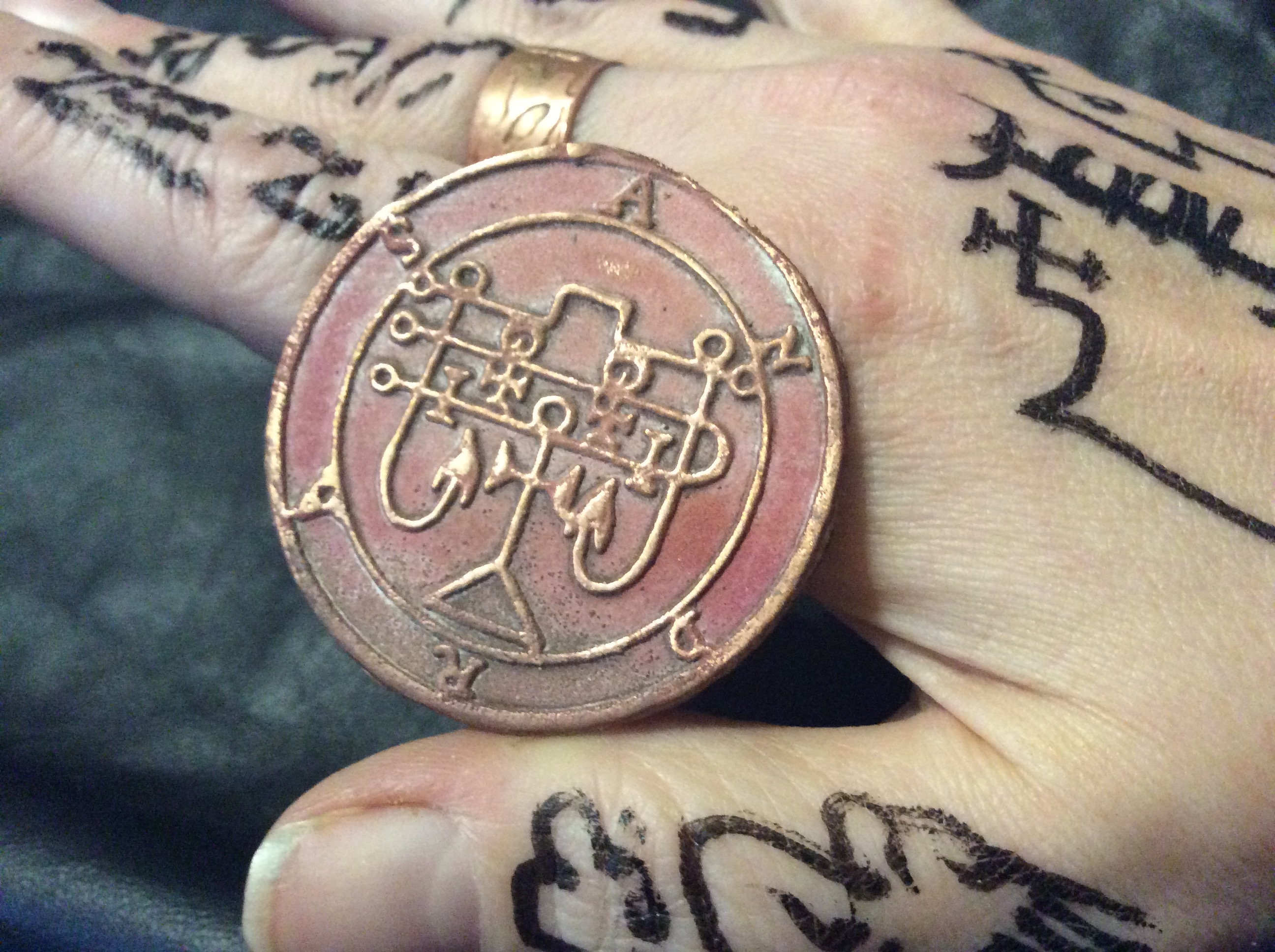 Andras Metal Cast Ars Goetia Demon/ Daemon Seal Magick Occult Talisman ...