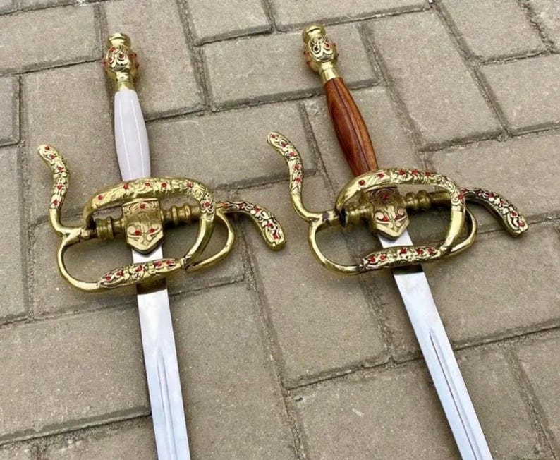 Highlander Scottish Handmade Sword Replica With Gold Hilt - Salamanca ...