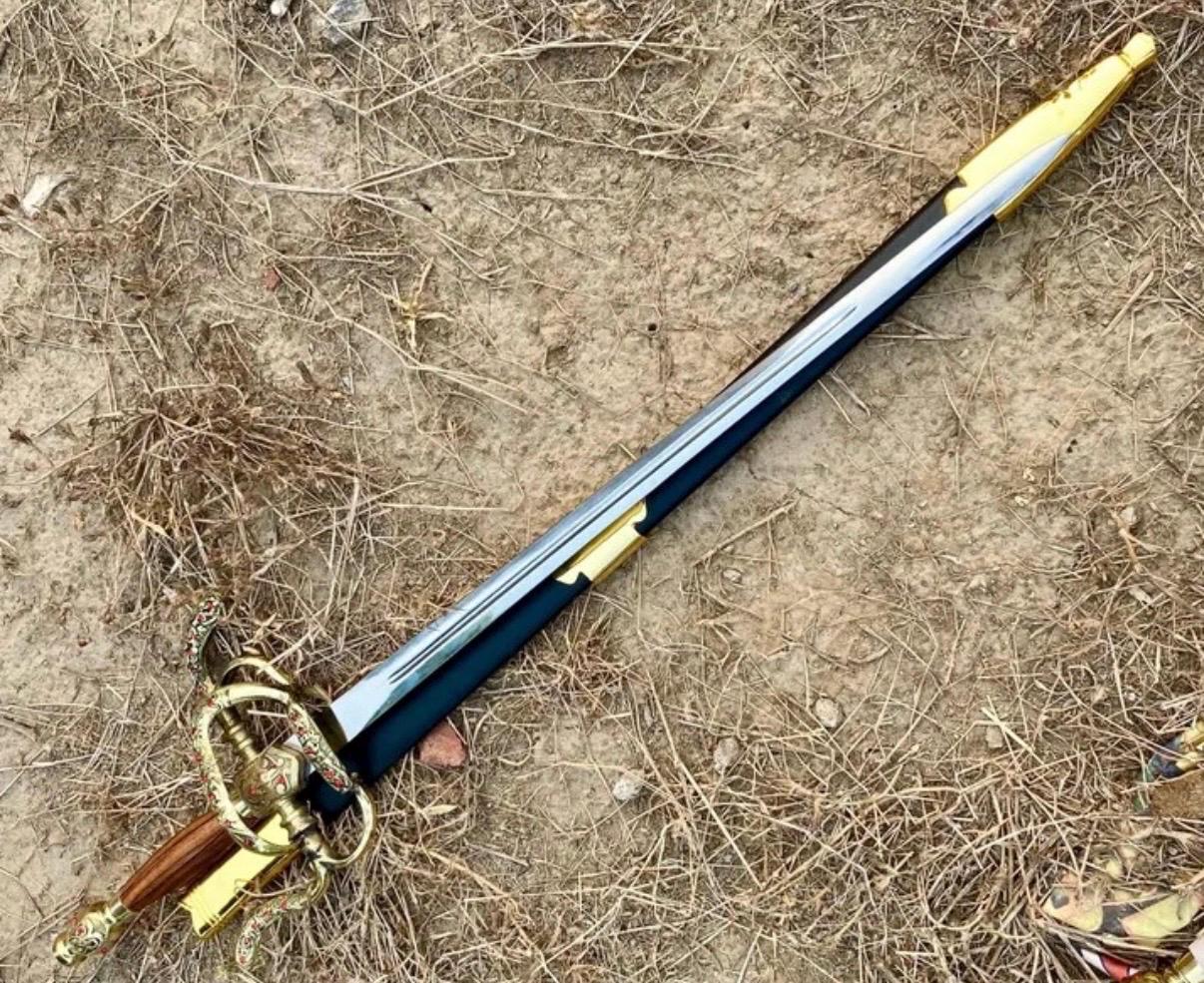 Highlander Scottish Handmade Sword Replica With Gold Hilt - Salamanca ...